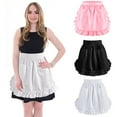 Apron Black Ruffled Maid Apron with Pockets Cute Princess Style Half ...