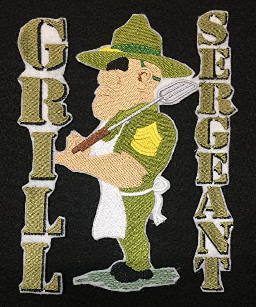 Apron Design [Grill Sergeant No. 2] Embroidered Iron On/Sew Patch [7X 5 ...