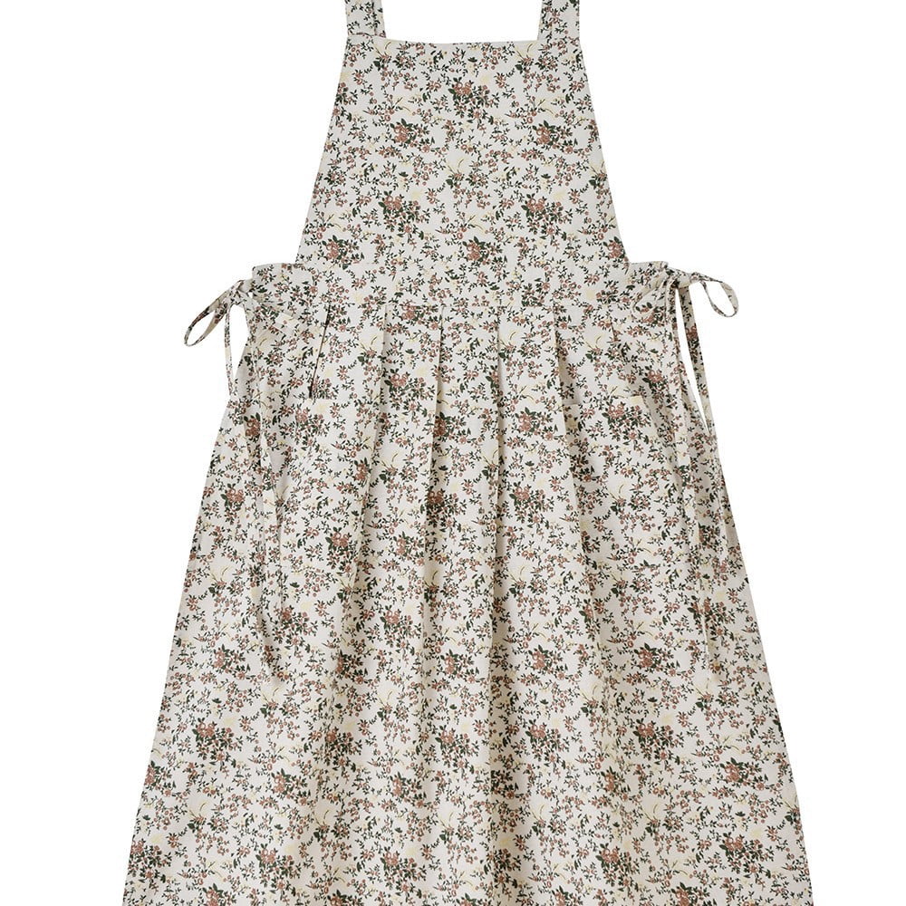 Apron Dress，Japanese Cotton Linen Cross Back Apron for Women with ...