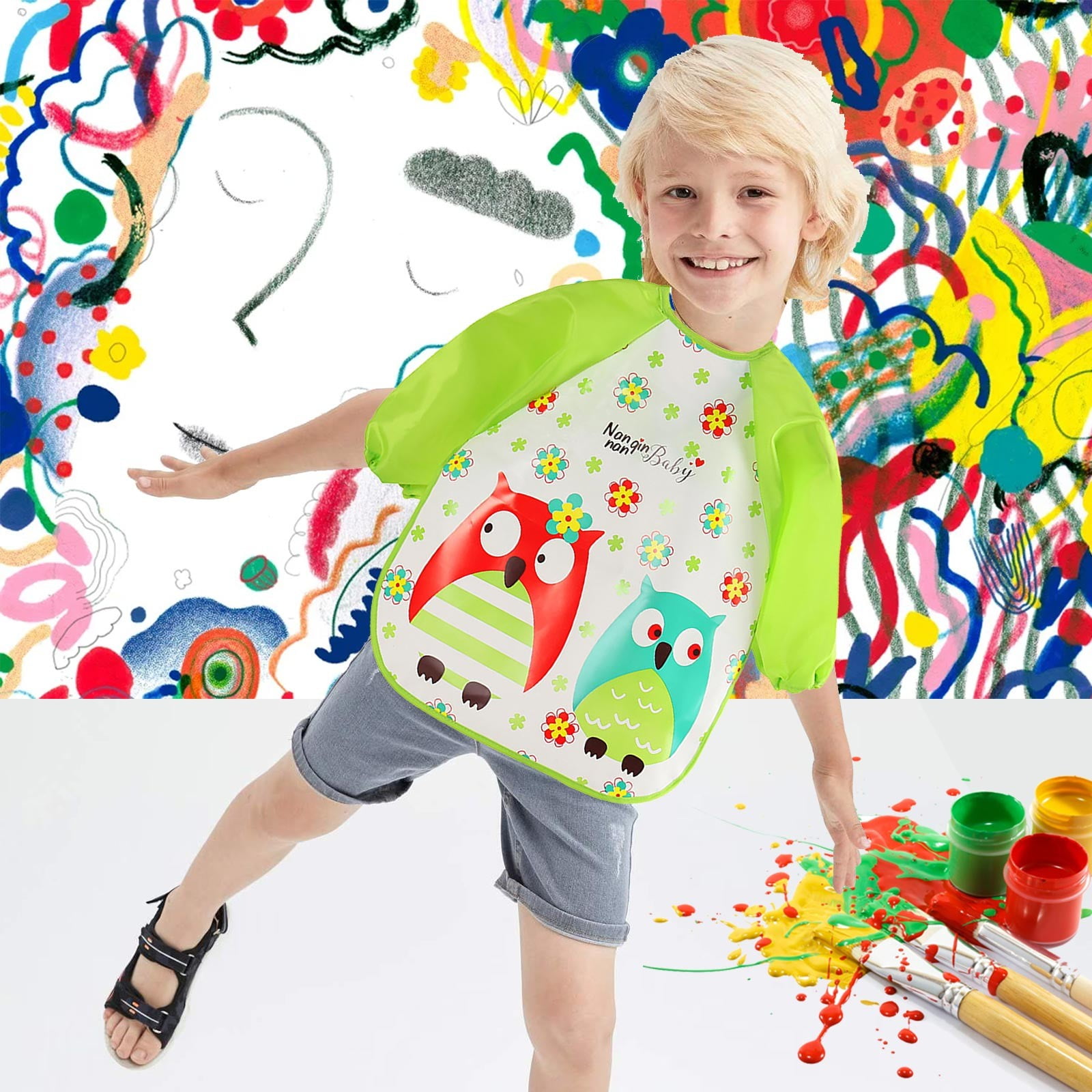 Apron For Kids Toddler Painting Apron Kids Craft Apron Kids Art Smocks ...