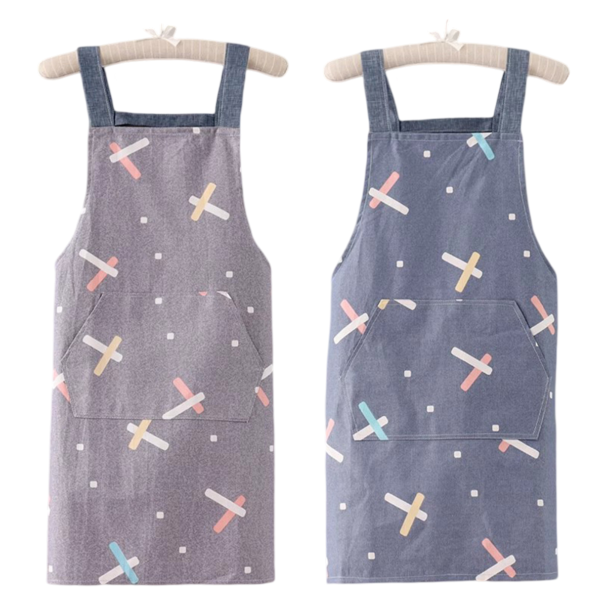 Apron For Women With Pockets, Adjustable Waterproof Floral Chef Aprons ...