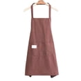 Apron Kitchen Cooking Aprons Adjustable Bib Soft Apron With Pockets For ...