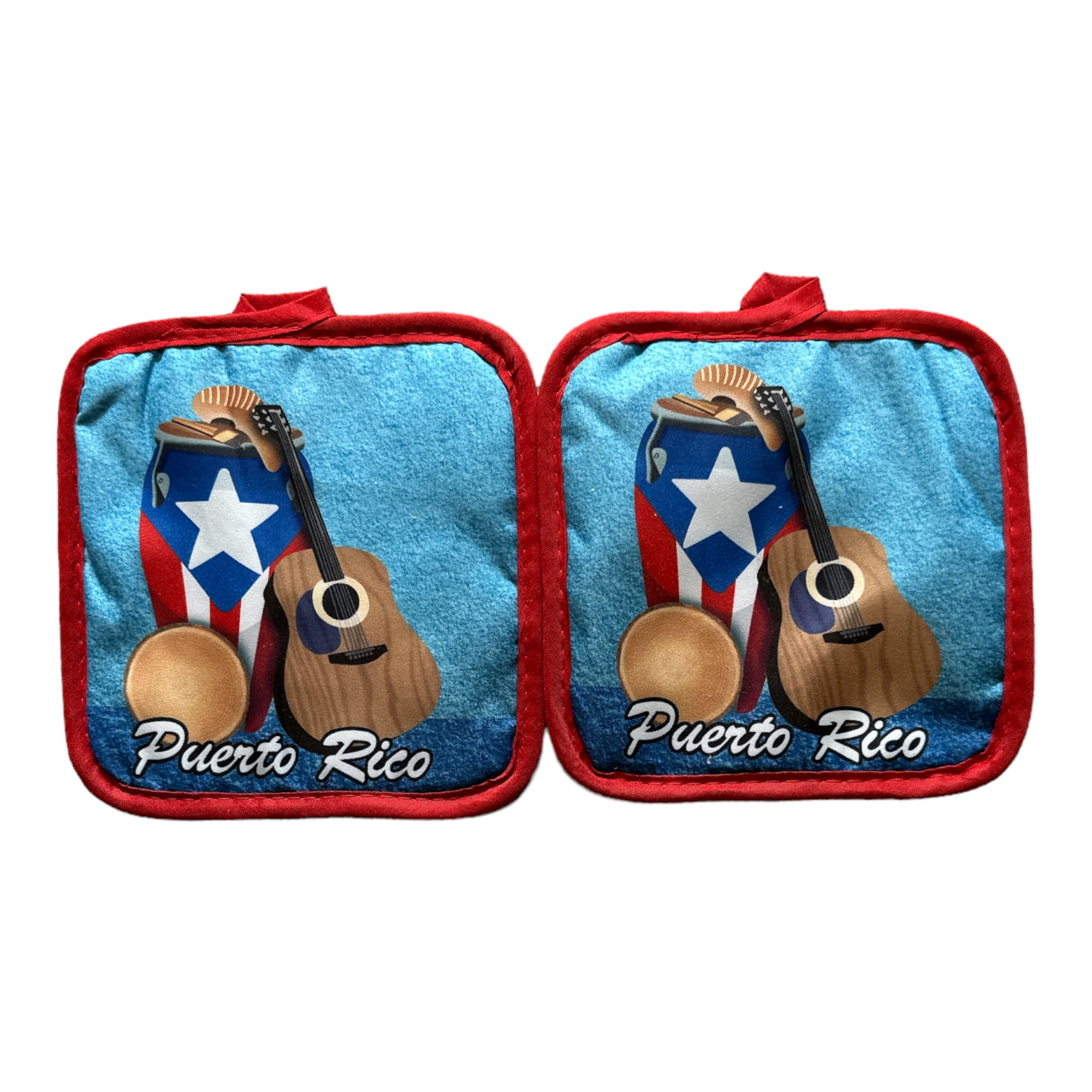 Apron Kitchen Pot Holder Conga Puerto Rico Set 2 - Walmart.com