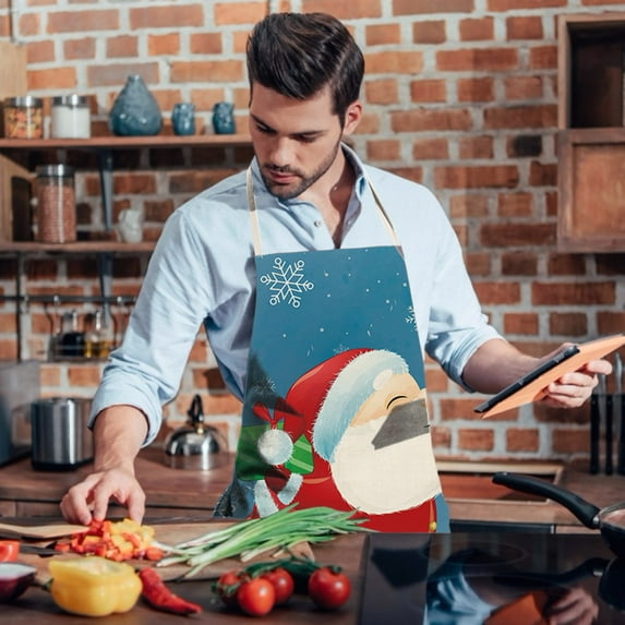 Apron,Linen Christmas Apron Sunflower Pumpkin Creative Apron Kitchen ...