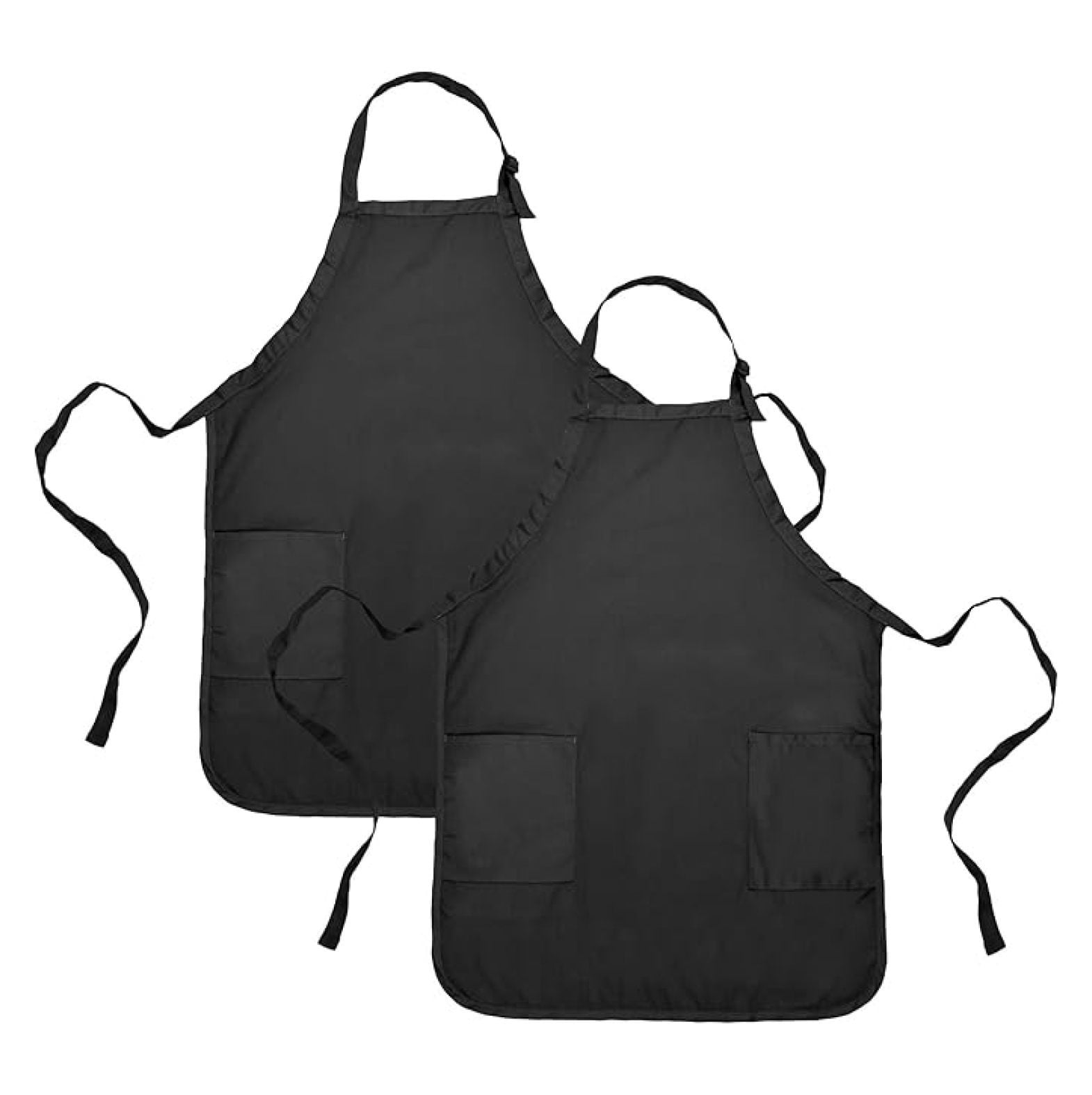 Apron Restaurant Home Bib Spun Cotton Kitchen Aprons (2 Pockets) in ...