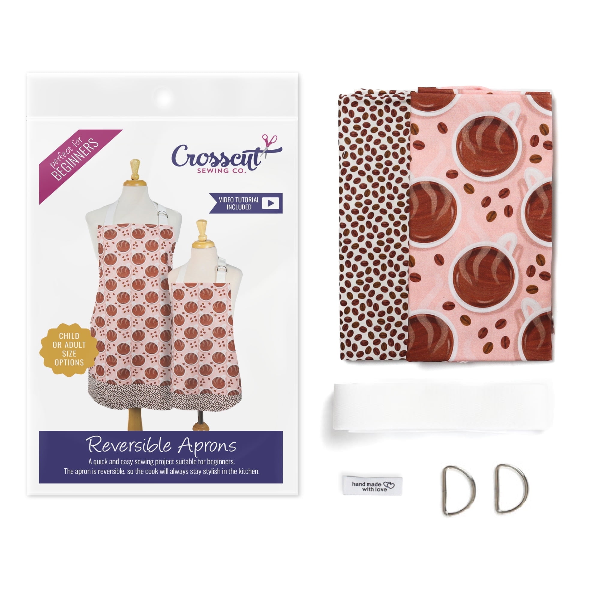Apron Sewing Project Kit from Crosscut Sewing Co. for Beginners, Kids ...