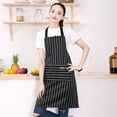 Apron Sleeve for Kitchen Striped Pattern Apron with Easy-Clean Design ...