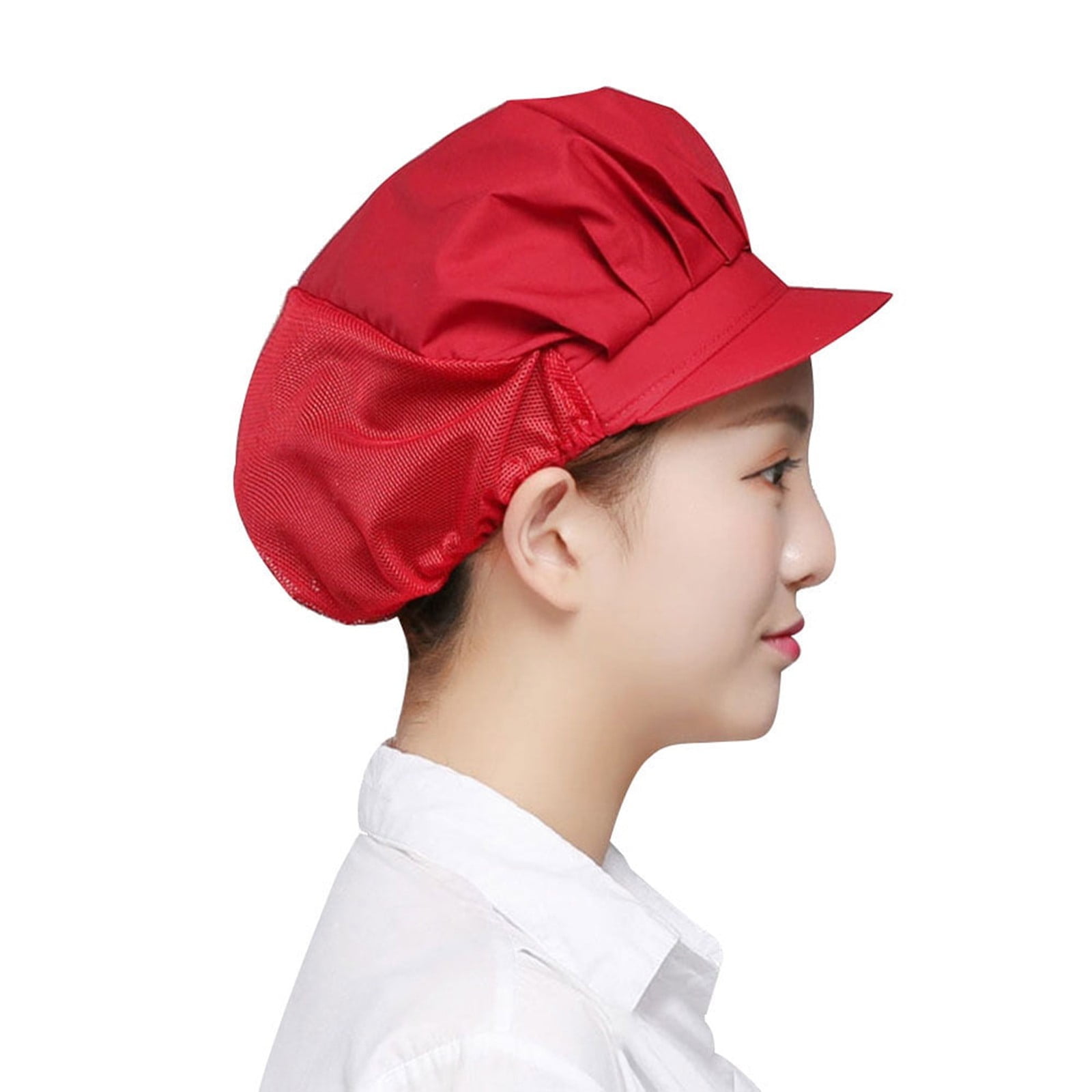 Apron,Unisex Elastic Hats Kitchen Cooking Hair Service Caps Cleaner ...
