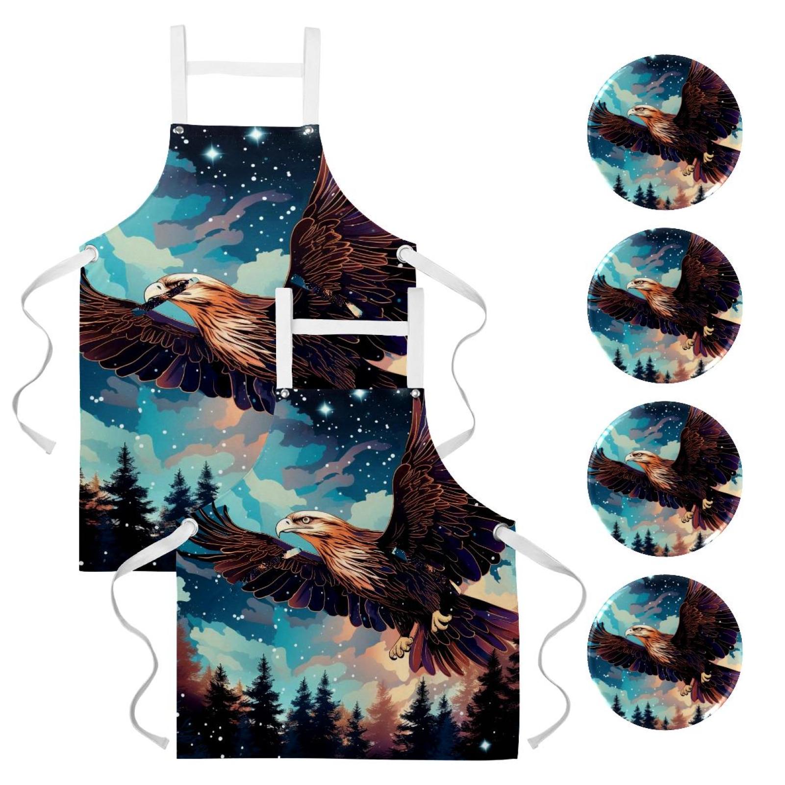 Apron Women 2 Pack Waterproof with Pockets and Badge, Includes Pins and ...