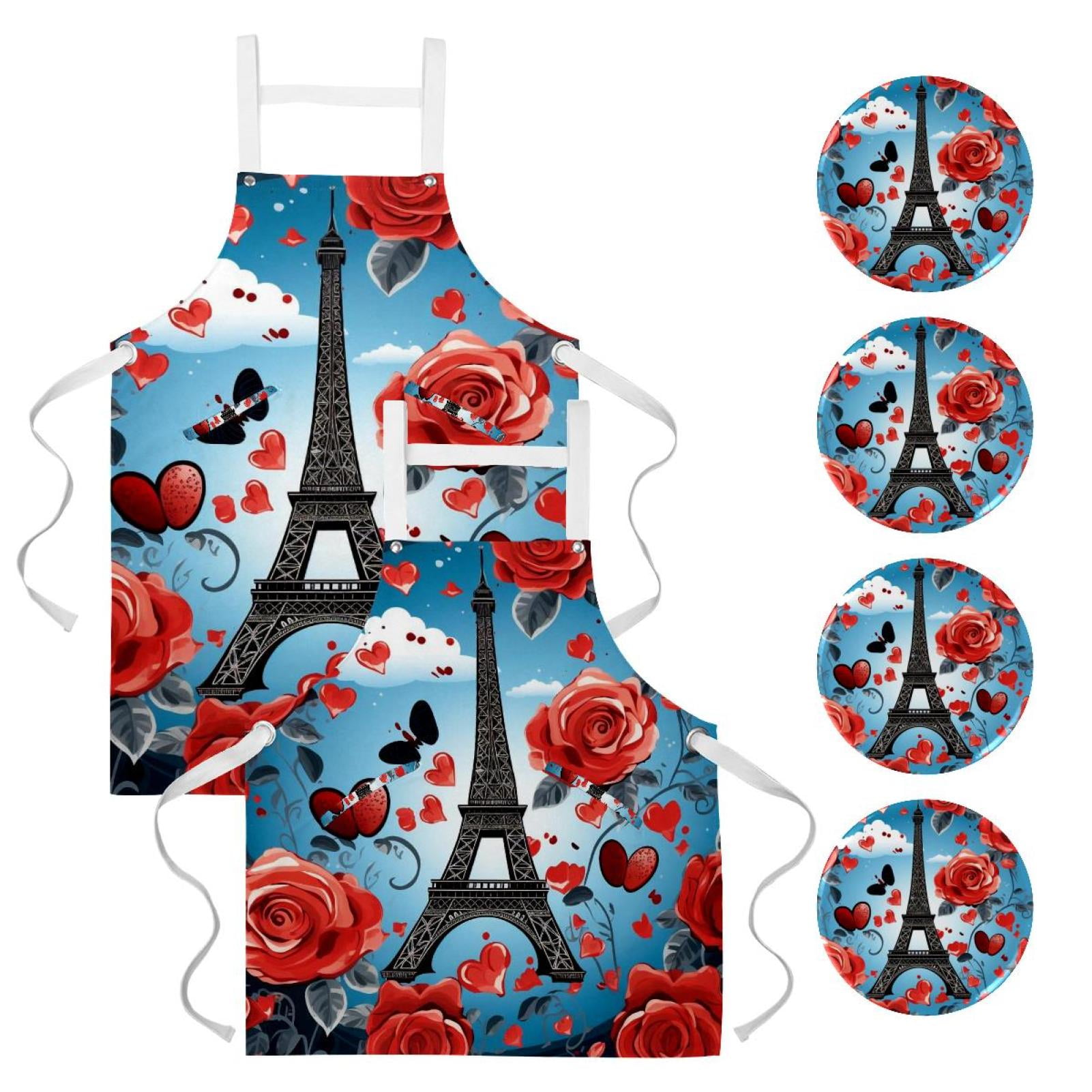 Apron Women 2 Pack Waterproof with Pockets and Badge, Includes Pins and ...