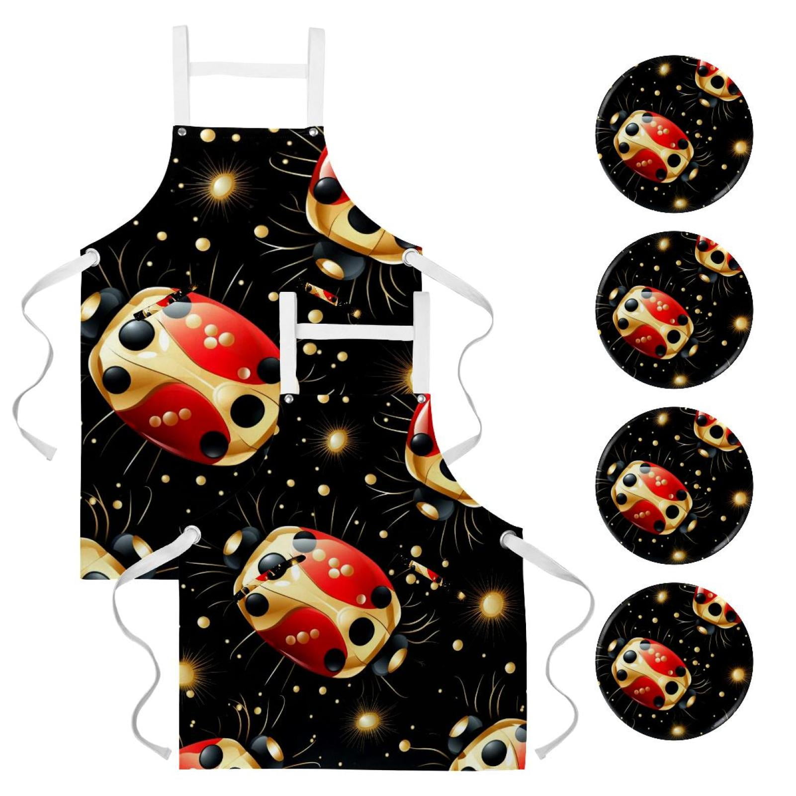 Apron Women 2 Pack Waterproof with Pockets and Badge, Includes Pins and ...