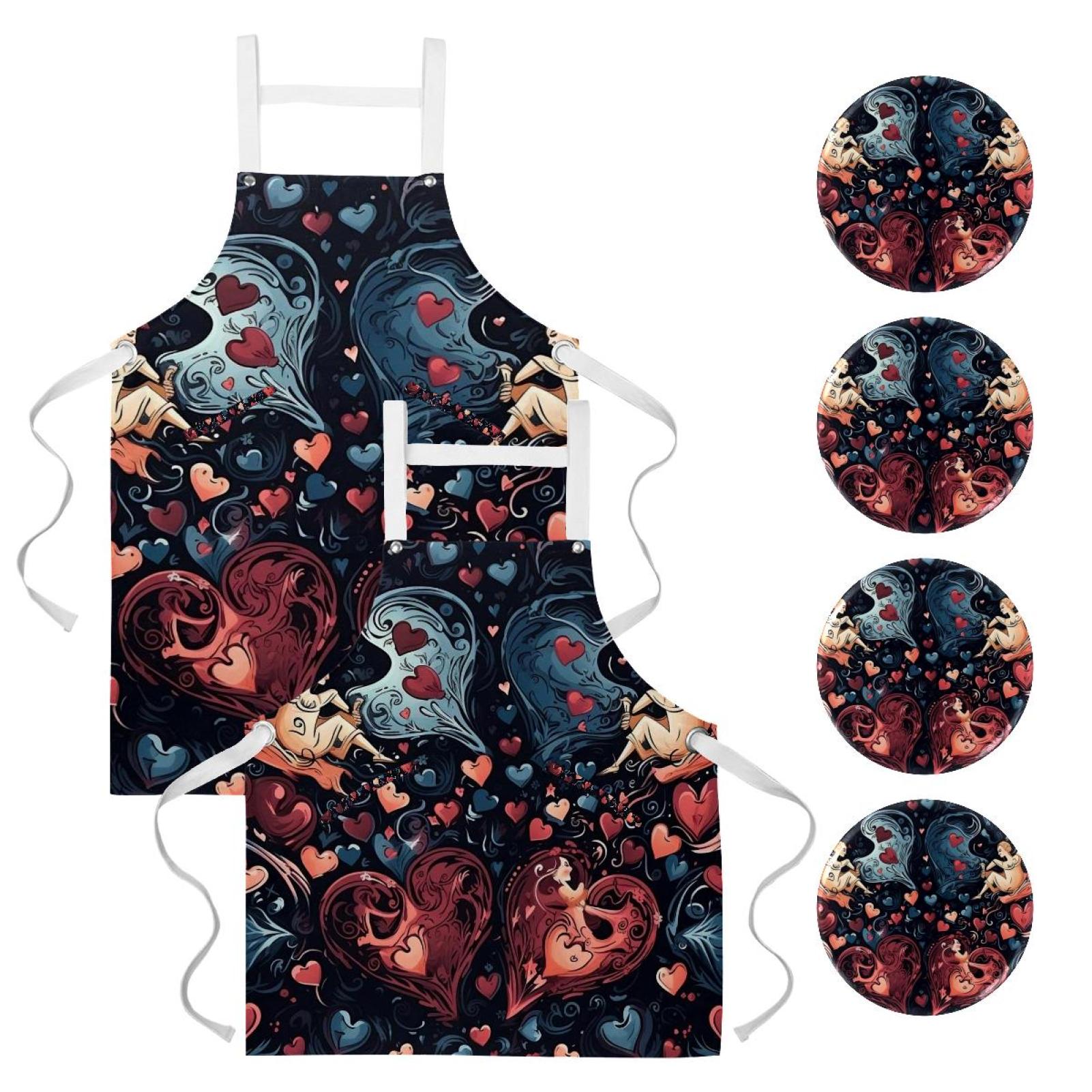 Apron Women 2 Pack Waterproof with Pockets and Badge, Includes Pins and ...