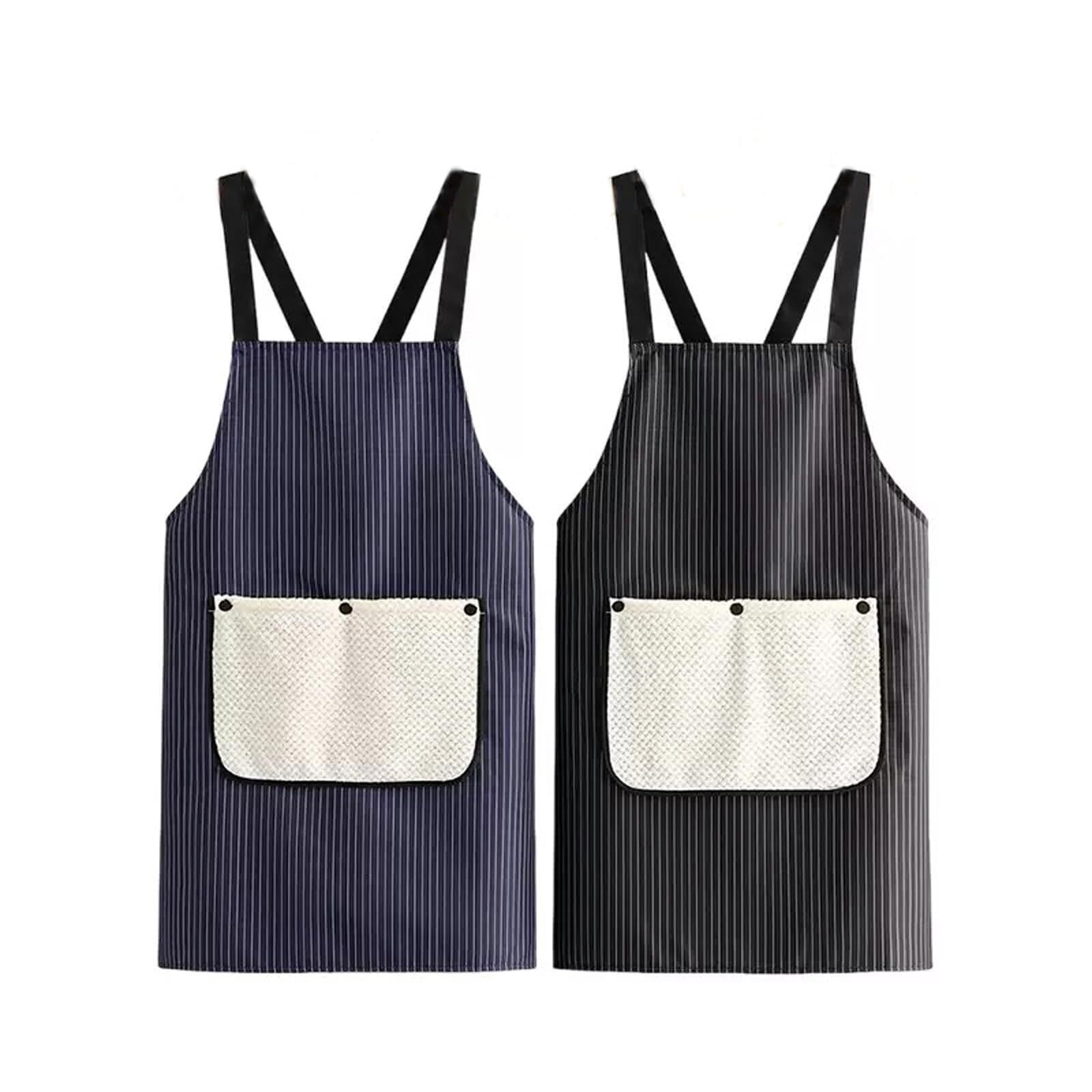 Apron for Women with Pockets & Hand Wipe,Water-drop Resistant Kitchen ...