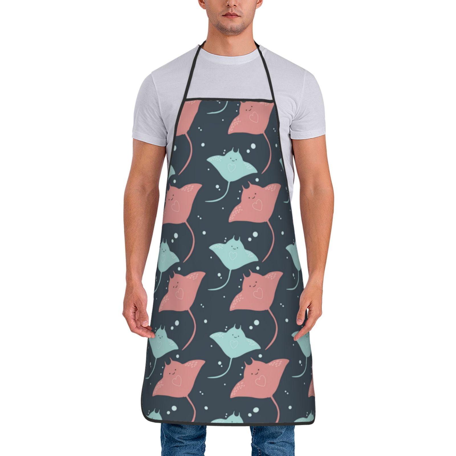 Apron for Men Women, Cute stingray Waterproof Chef Kitchen Baking Apron ...