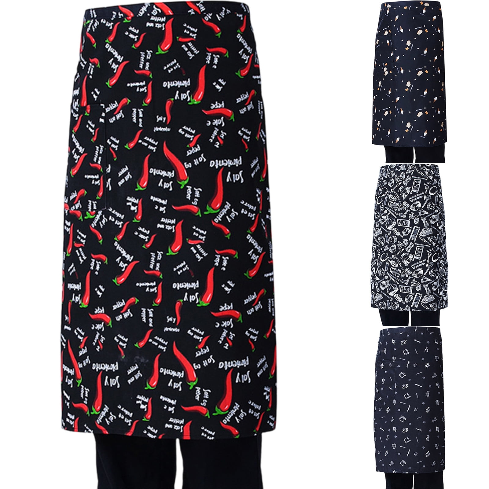 Apron with Pocket Pattern, Women's Waterproof Adjustable Cooking Apron ...