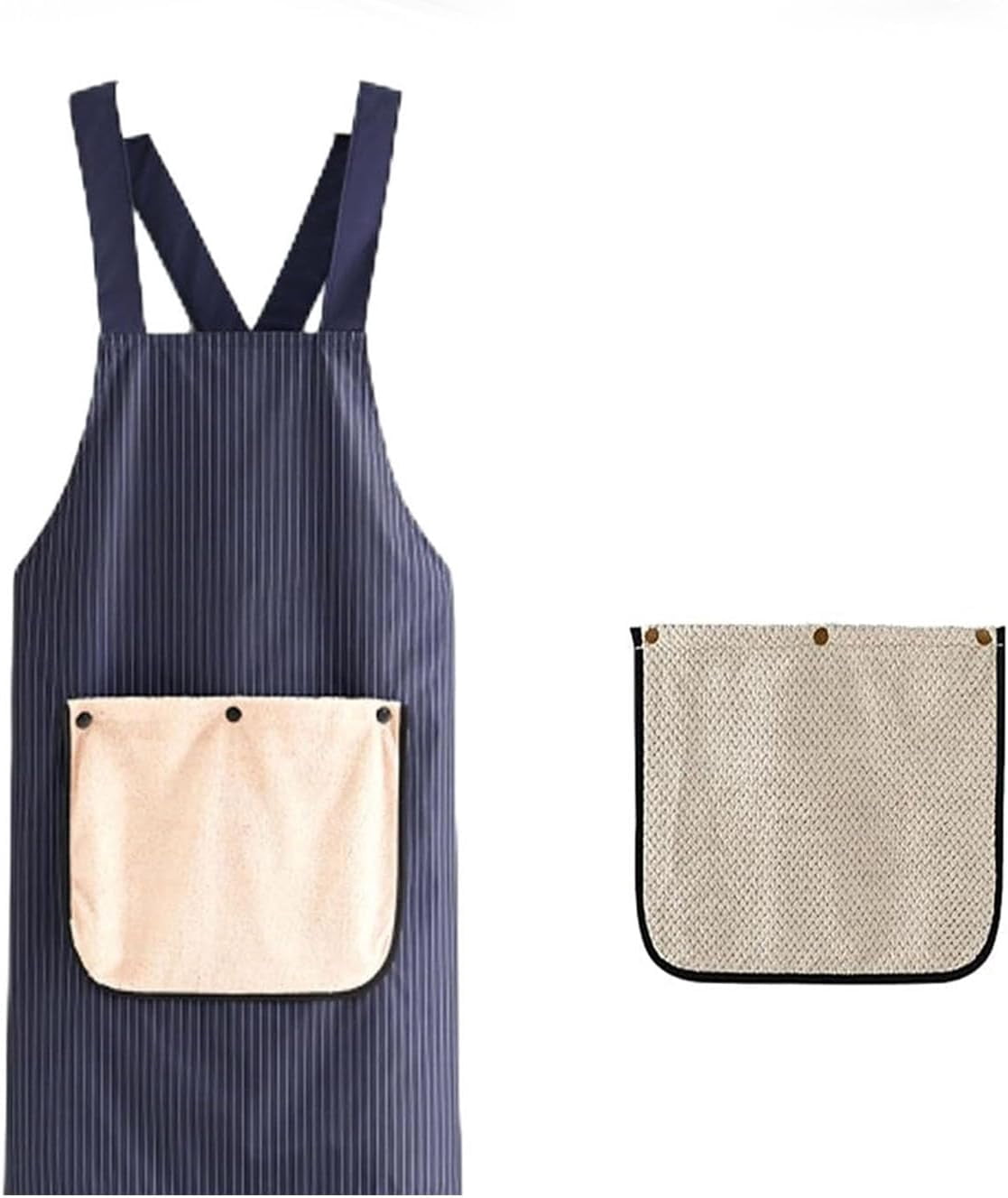 Apron with Pockets for Women and Men Cross Back Design with Towel ...