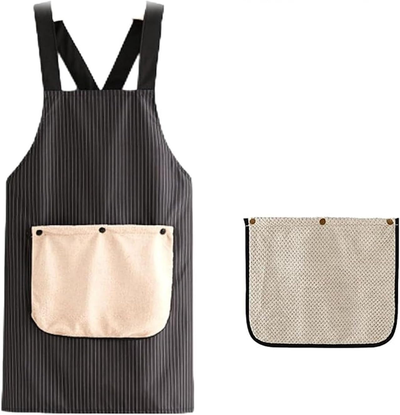 Apron with Pockets for Women and Men Cross Back Design with Towel ...