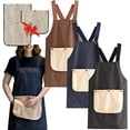 Apron with Pockets for Women and Men Cross Back Design with Towel ...