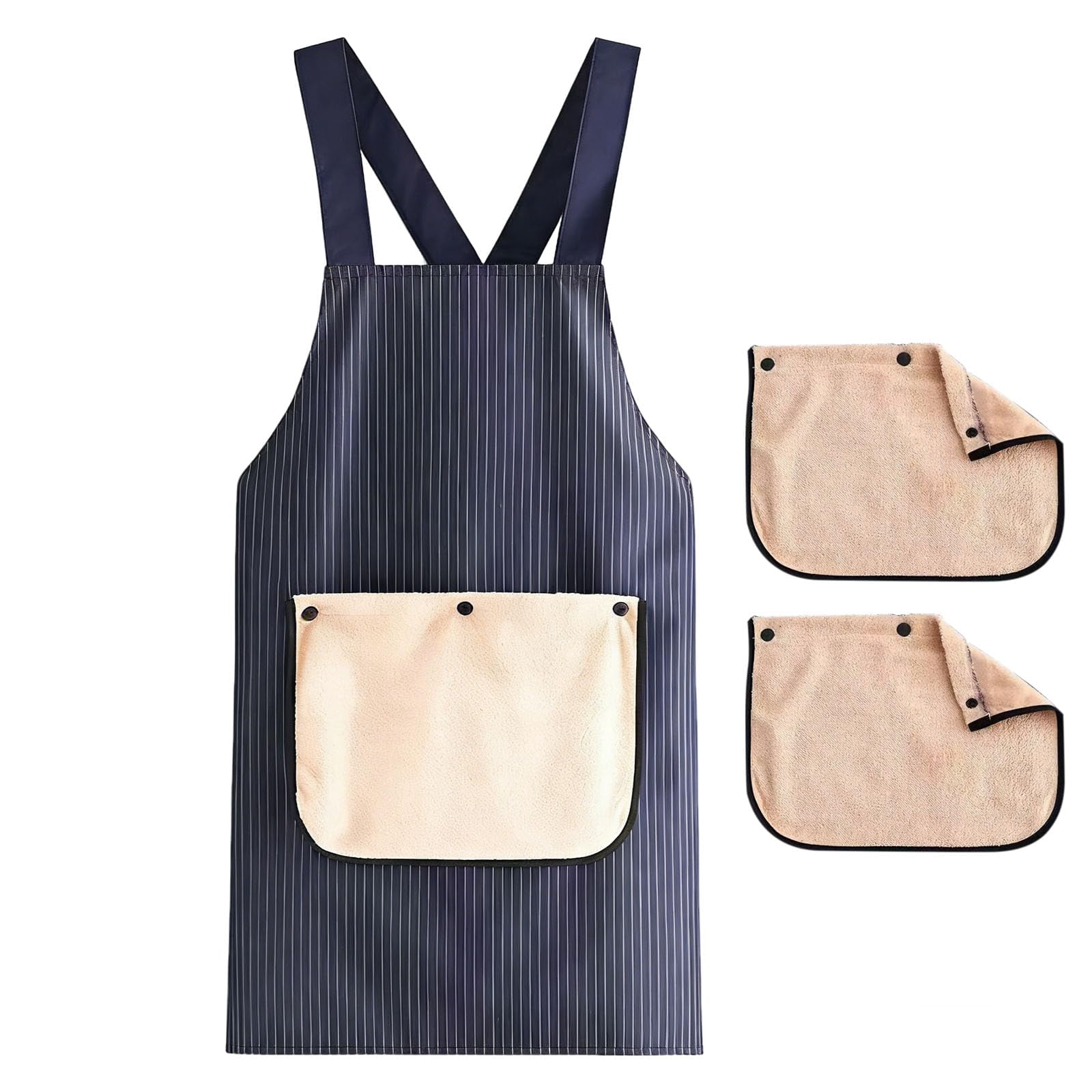 Apron with Towel Attached,Crossback Apron with Pockets,Unisex ...