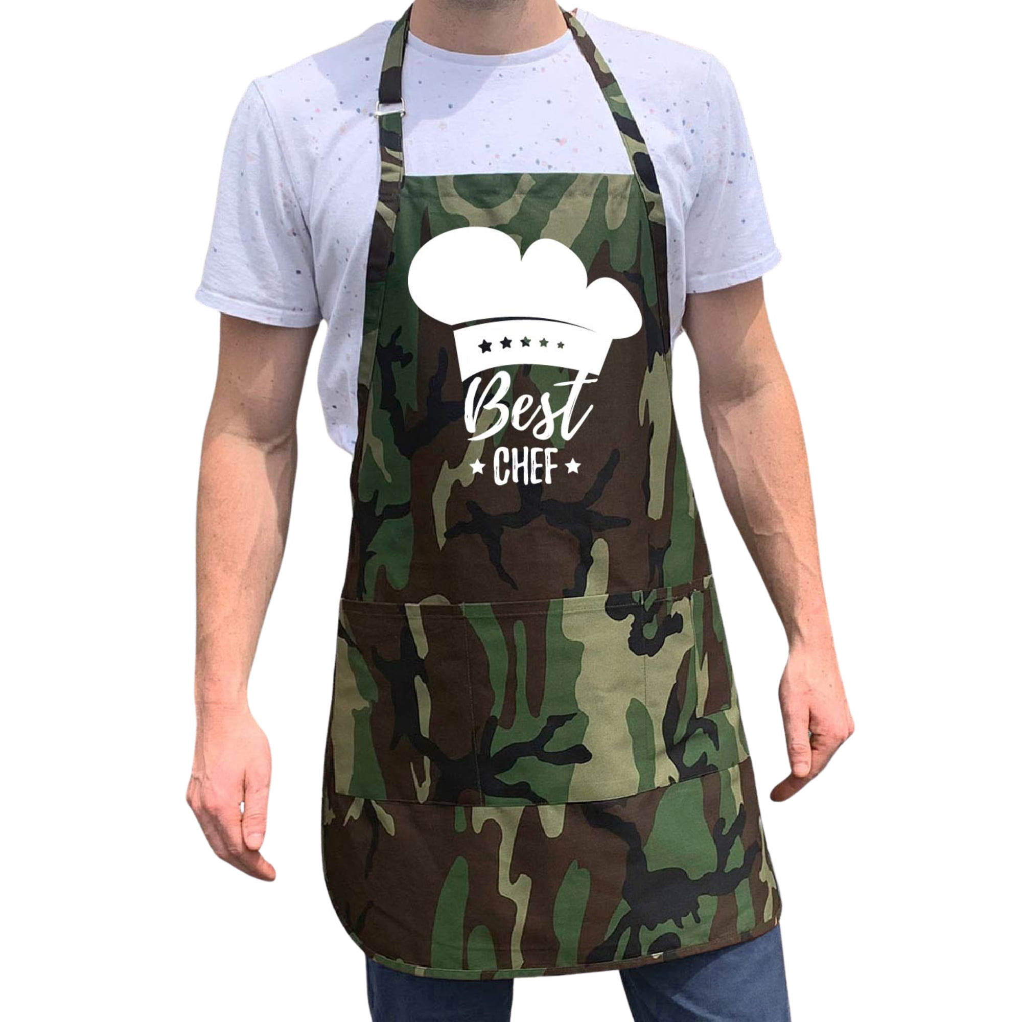 ApronMen, Funny Aprons For Men - Best Chef - 100% Cotton with Pockets ...