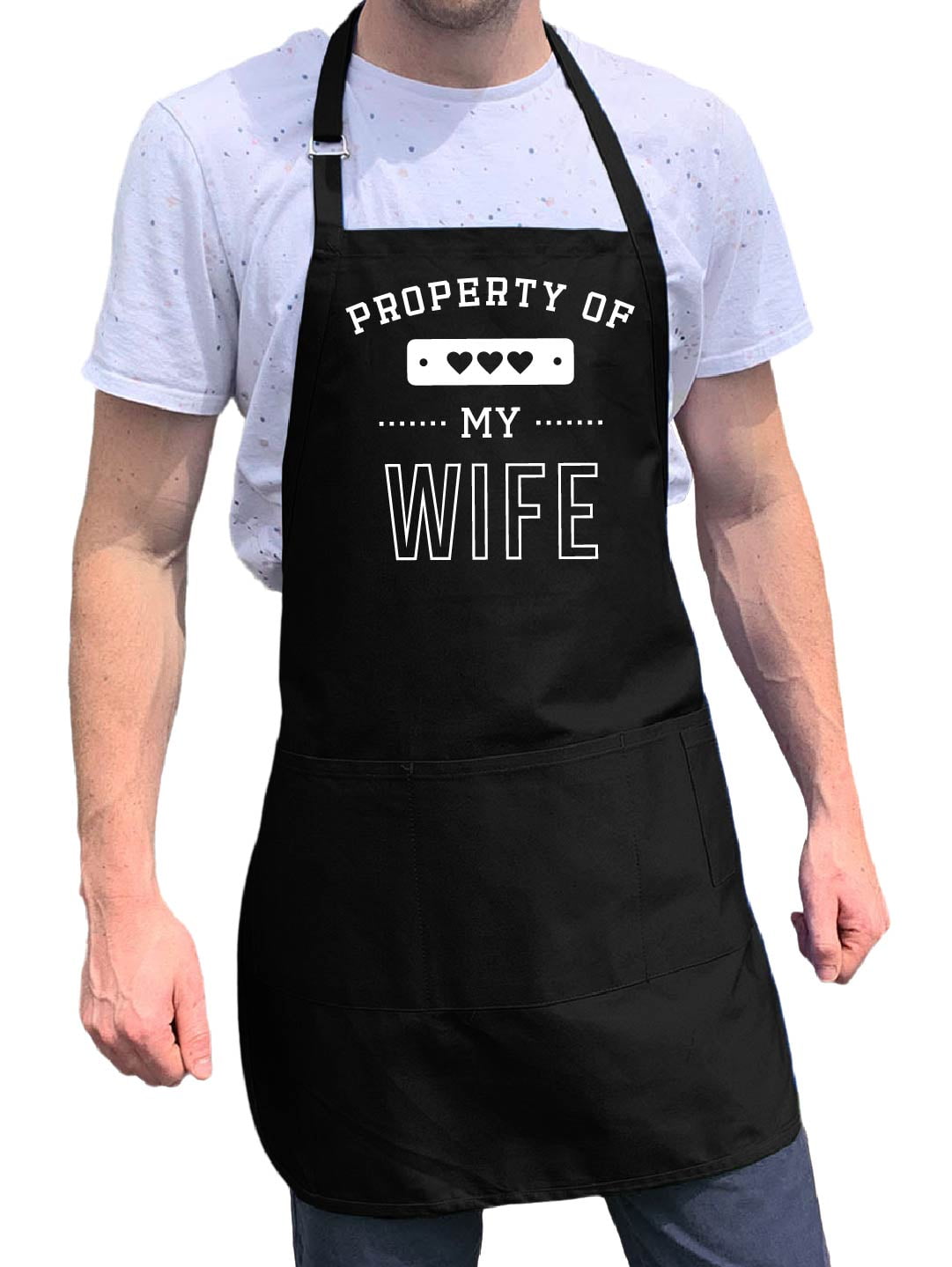 ApronMen, Funny Aprons For Men - Property of My Wife - 100% Cotton with ...