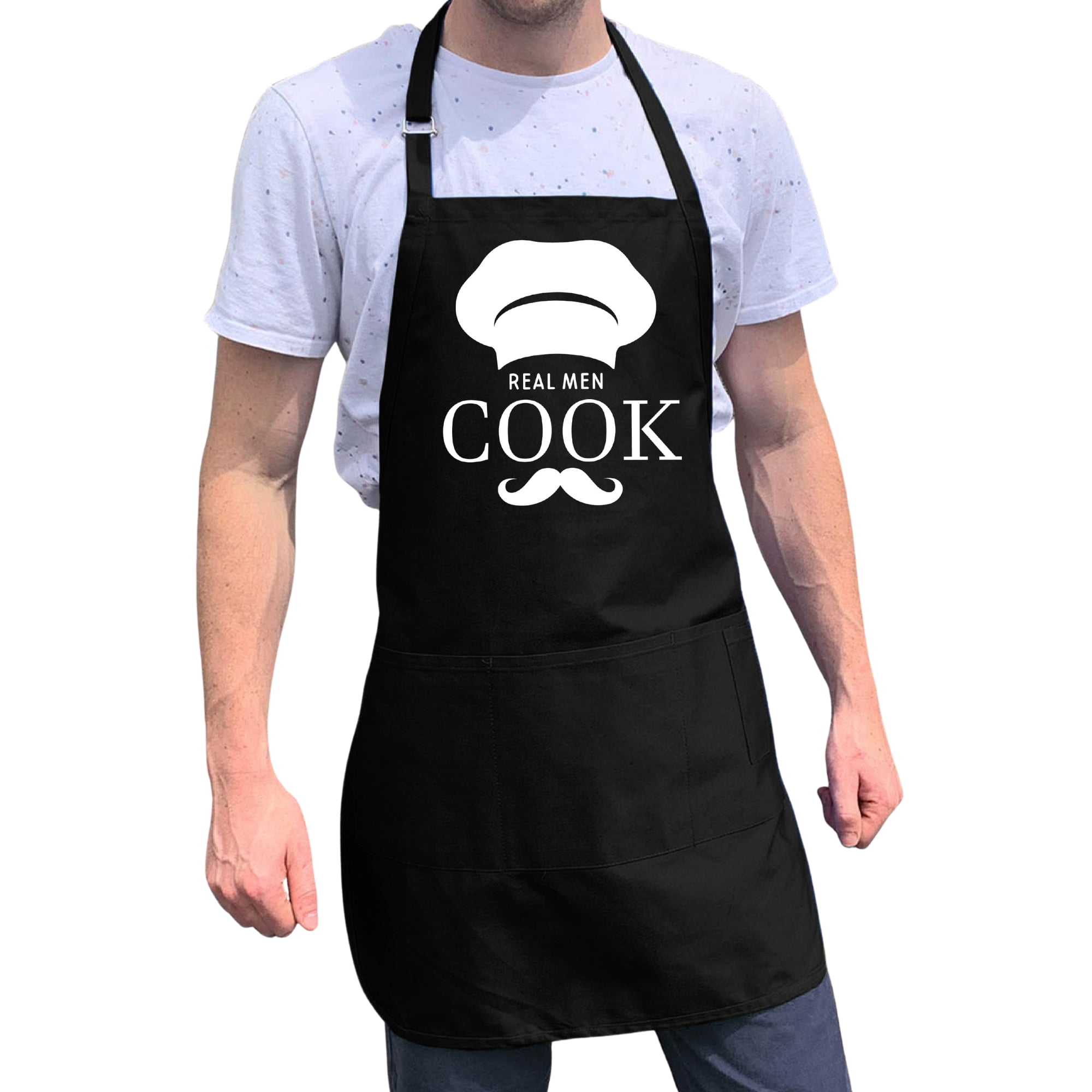 ApronMen, Funny Aprons For Men - Real Men Cook - 100% Cotton with ...