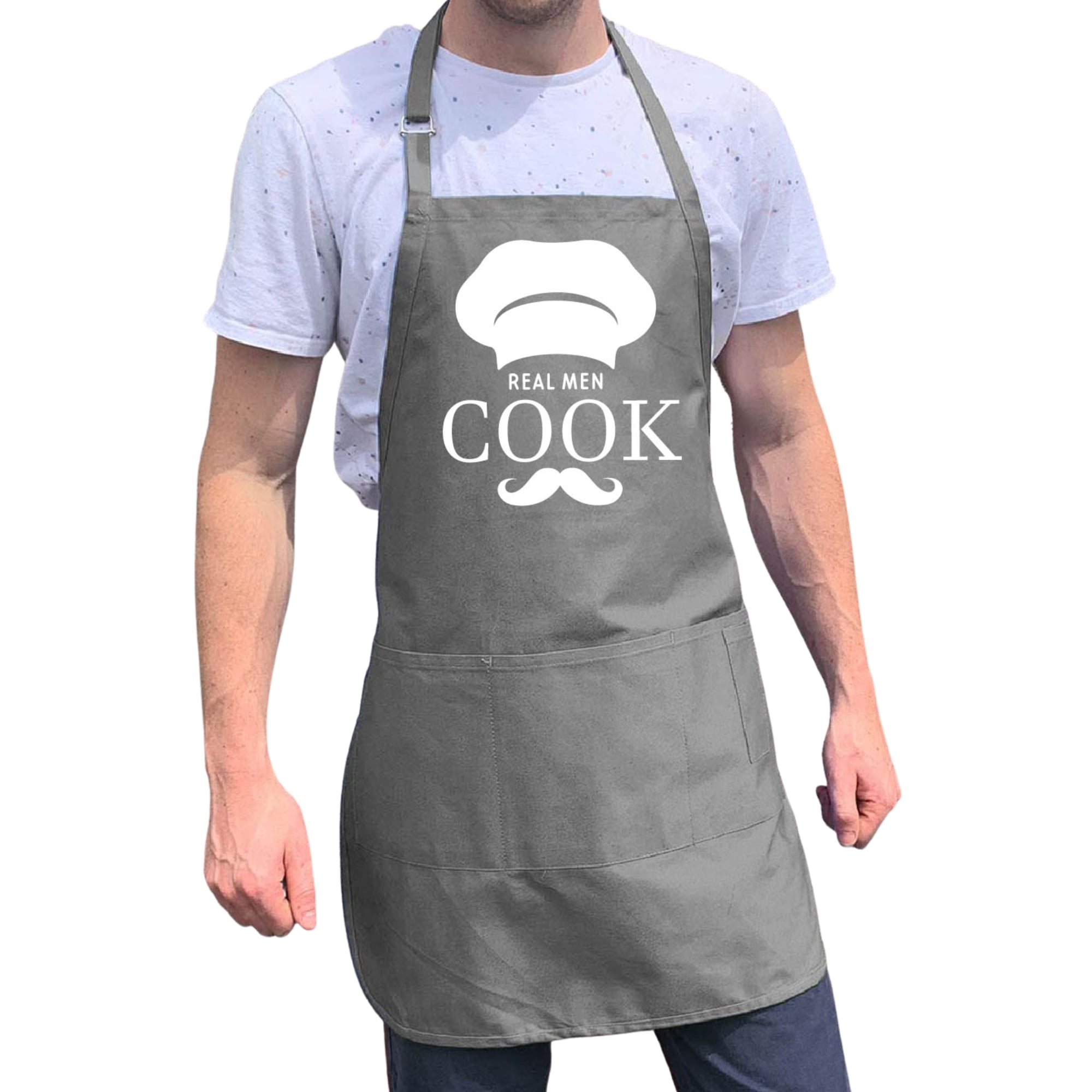 Apronmen, Funny Aprons for Men - Real Men Cook- 100% Cotton with ...