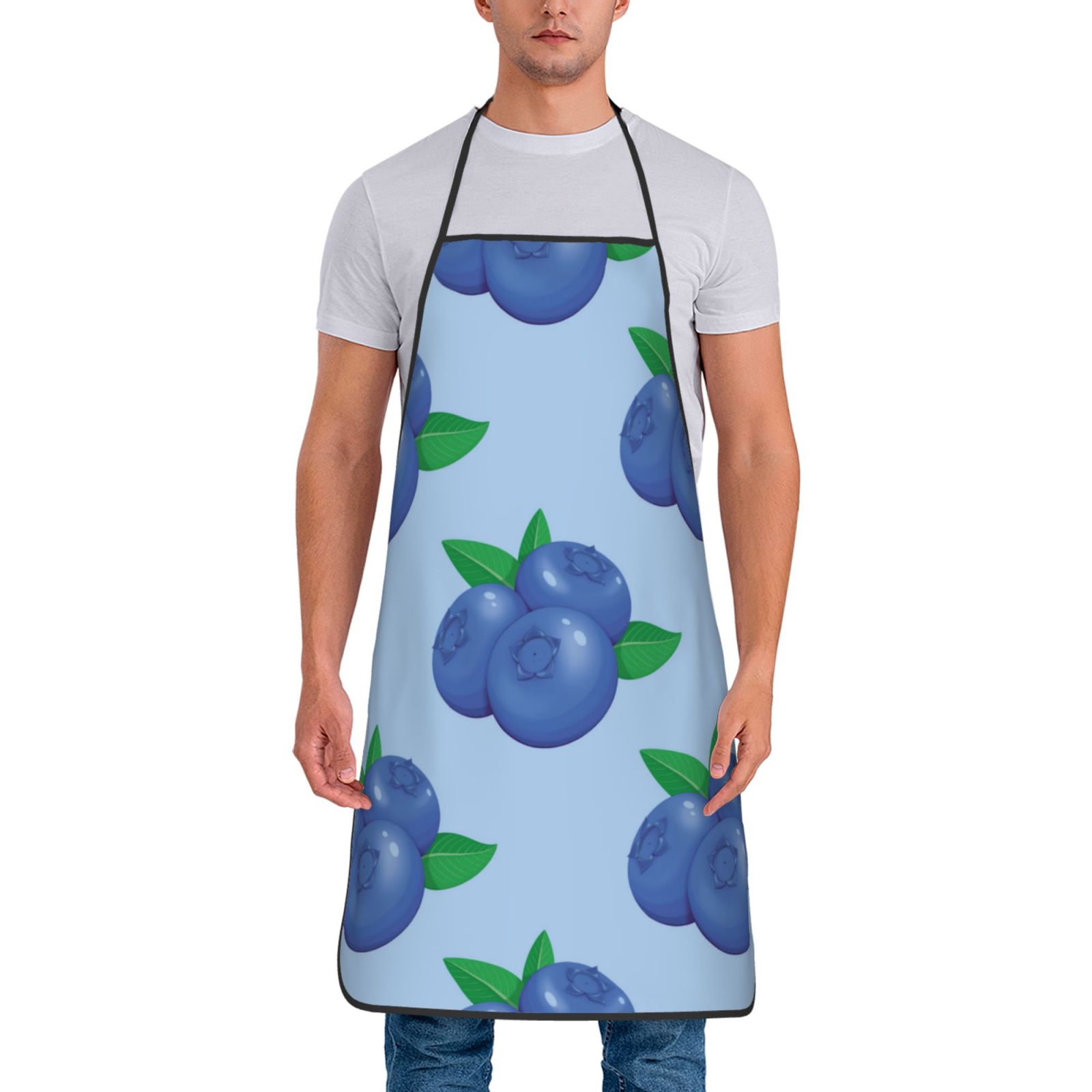 Aprons for Men Women - Blueberry Print blue Cooking Kitchen Apron Chef ...