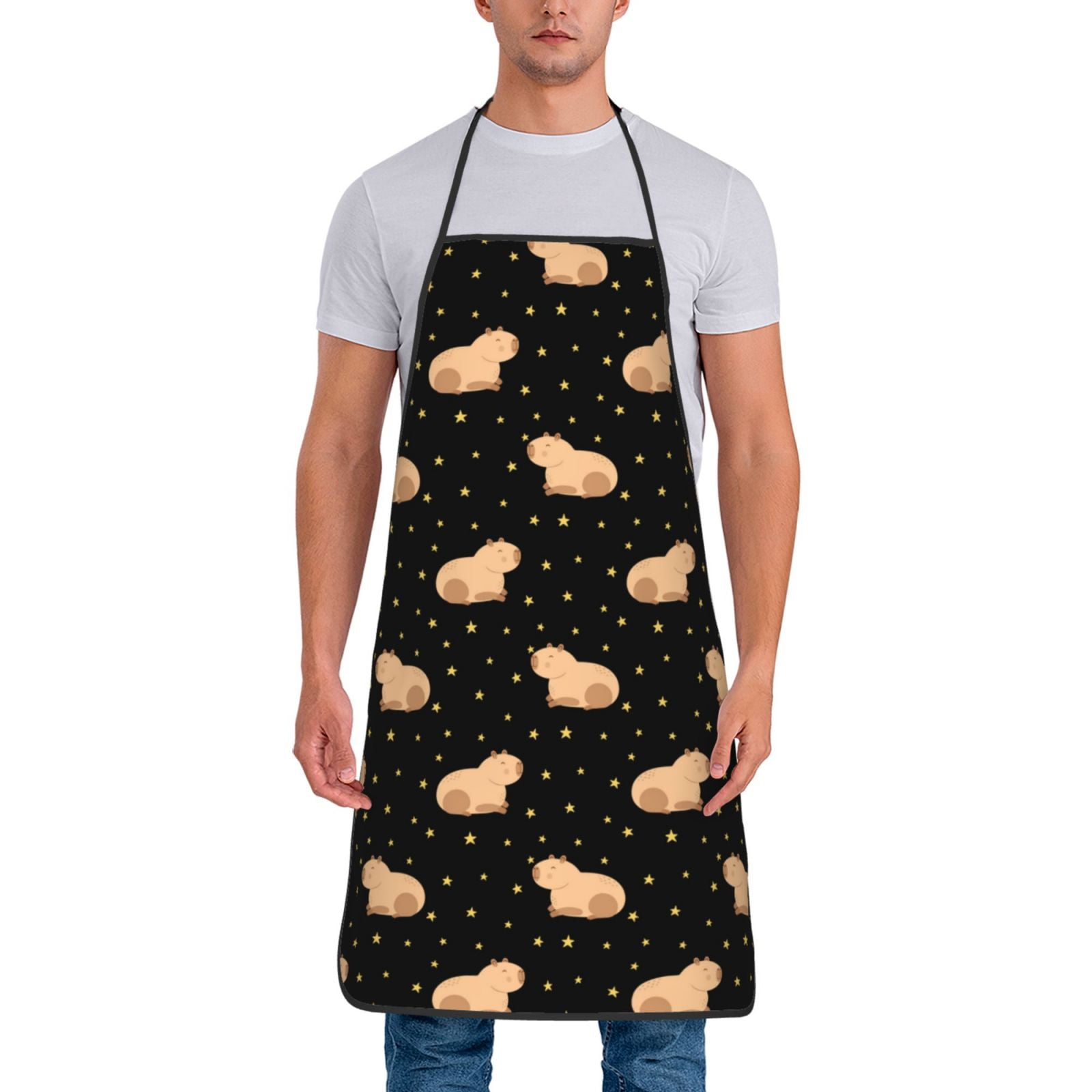 Aprons for Men Women - Capybaras Star Cooking Kitchen Apron Chef Apron ...
