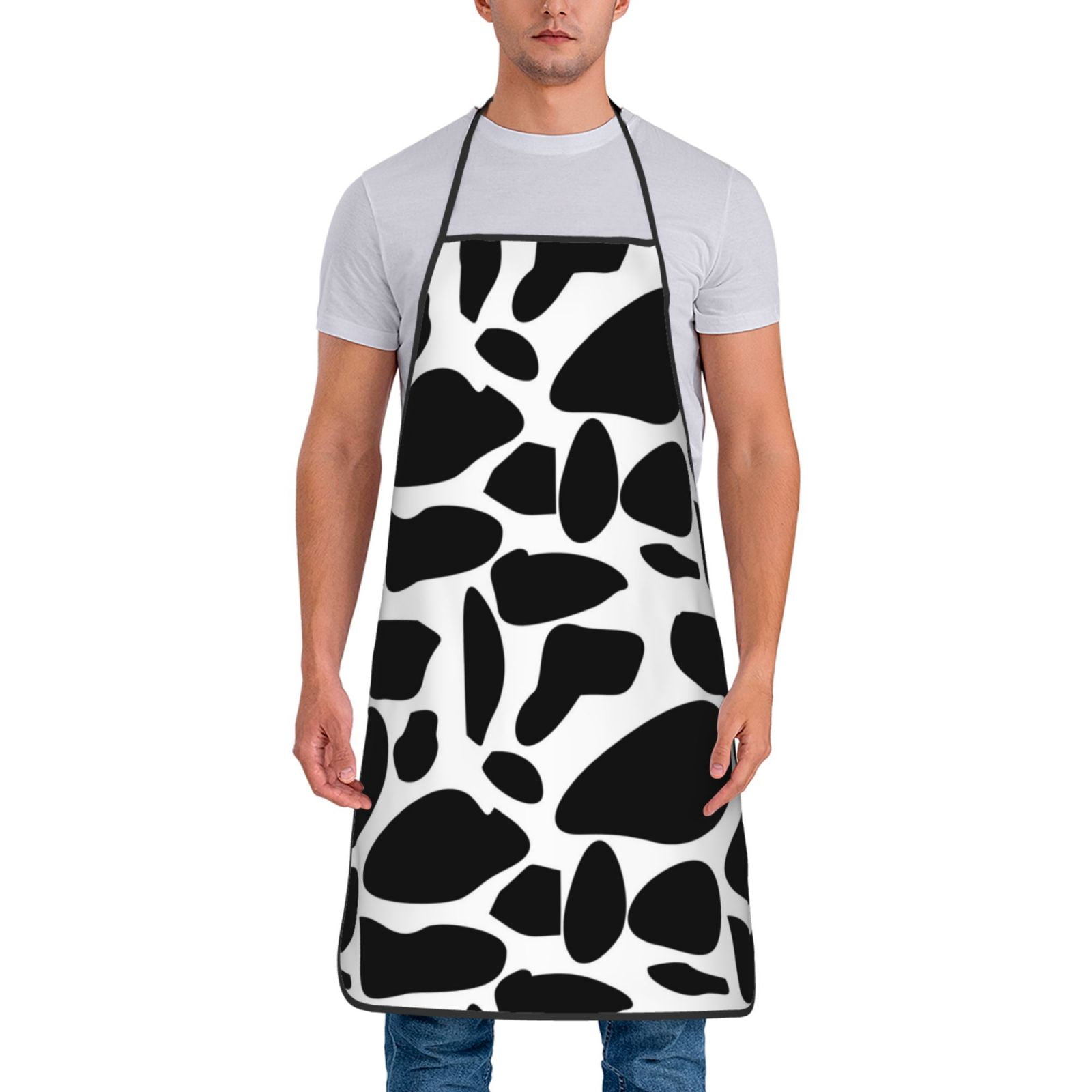 Aprons for Men Women - Cow Print Cooking Kitchen Apron Chef Apron ...
