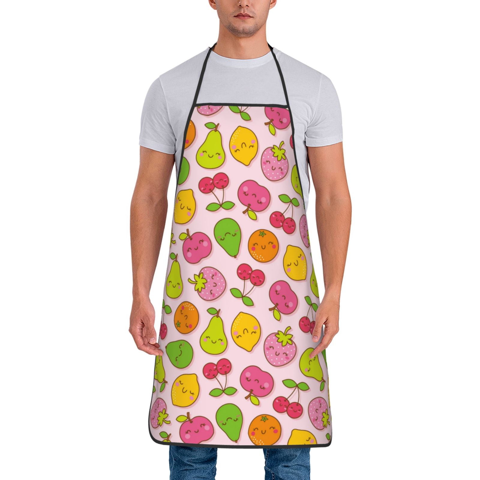 Aprons for Men Women - Cute Avocado Orange Cooking Kitchen Apron Chef ...