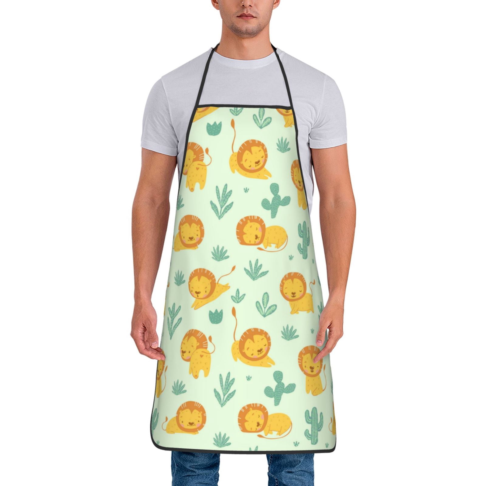Aprons for Men Women - Cute Baby Lion Cooking Kitchen Apron Chef Apron ...