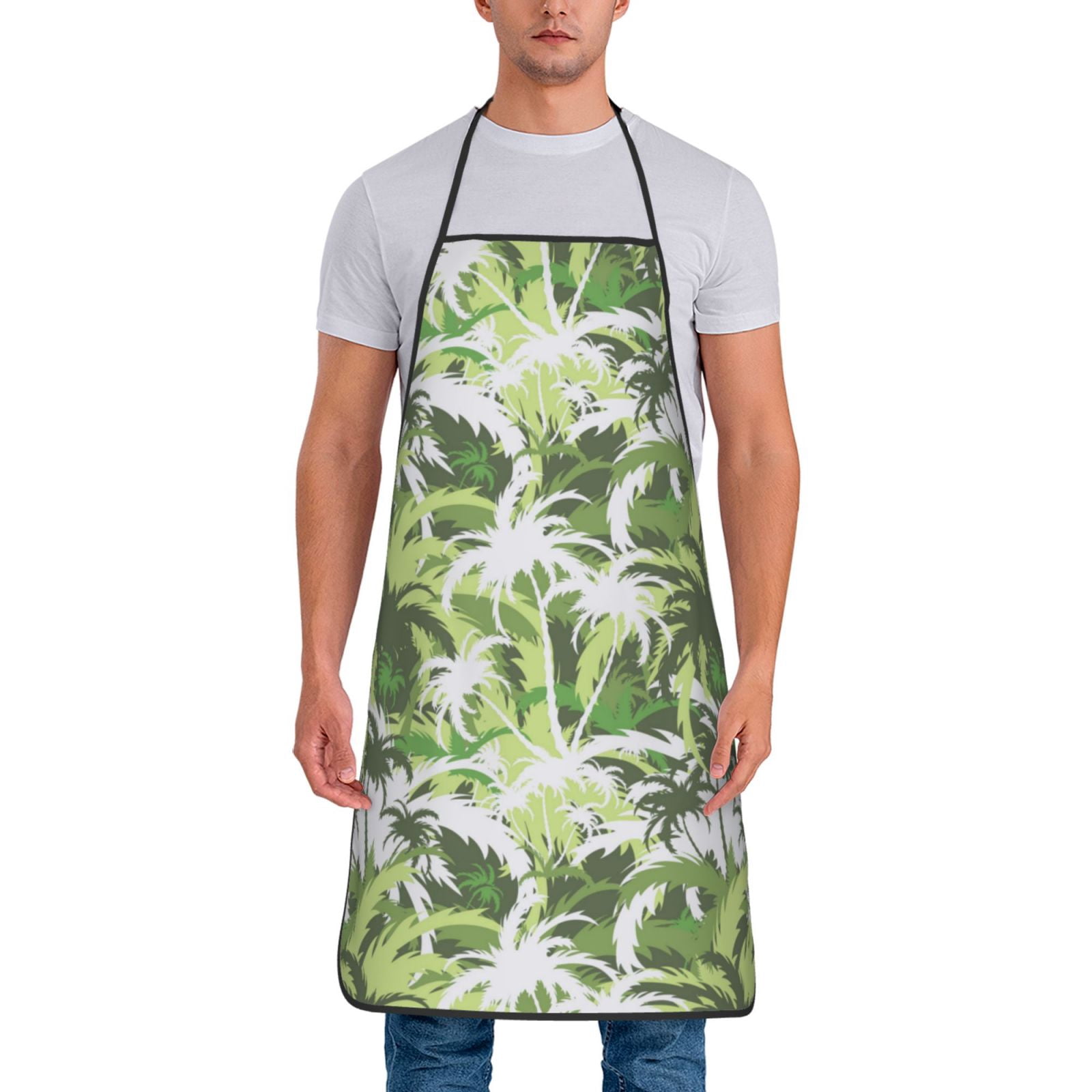 Aprons for Men Women - Jungle Green Camouflage Cooking Kitchen Apron ...