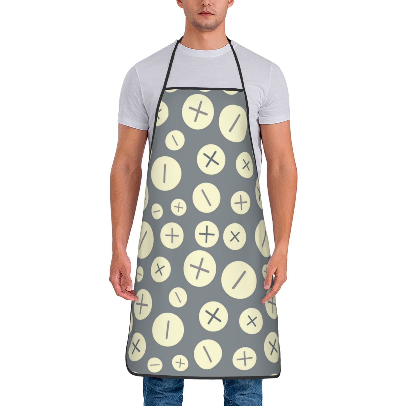 Aprons for Men Women - comical Math Symbol Print Cooking Kitchen Apron ...