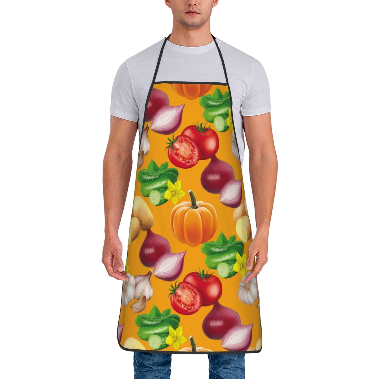 Aprons for Men Women - cucumber onion Potato Cooking Kitchen Apron Chef ...