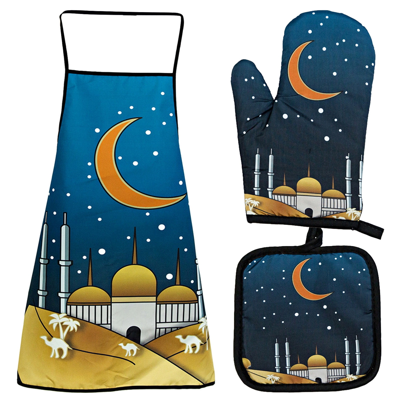 Aprons With Pockets Eid Al-Fitr Thickened Baking High Temperature Oven ...