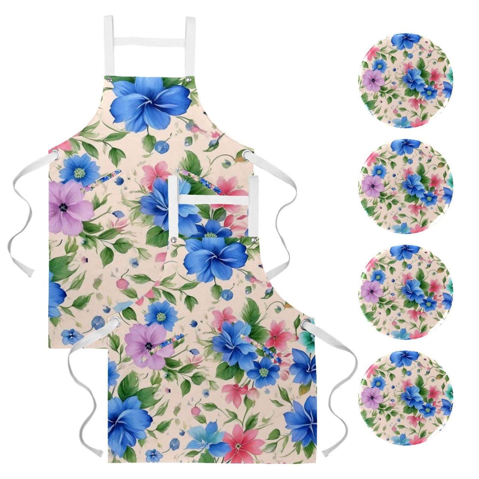 Aprons for Women Men Chef With Pockets - 2 Pack Aesthetic Colored ...