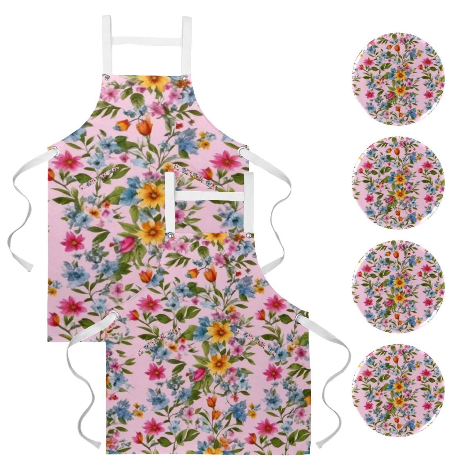 Aprons for Women Men Chef With Pockets - 2 Pack Aesthetic Colored ...