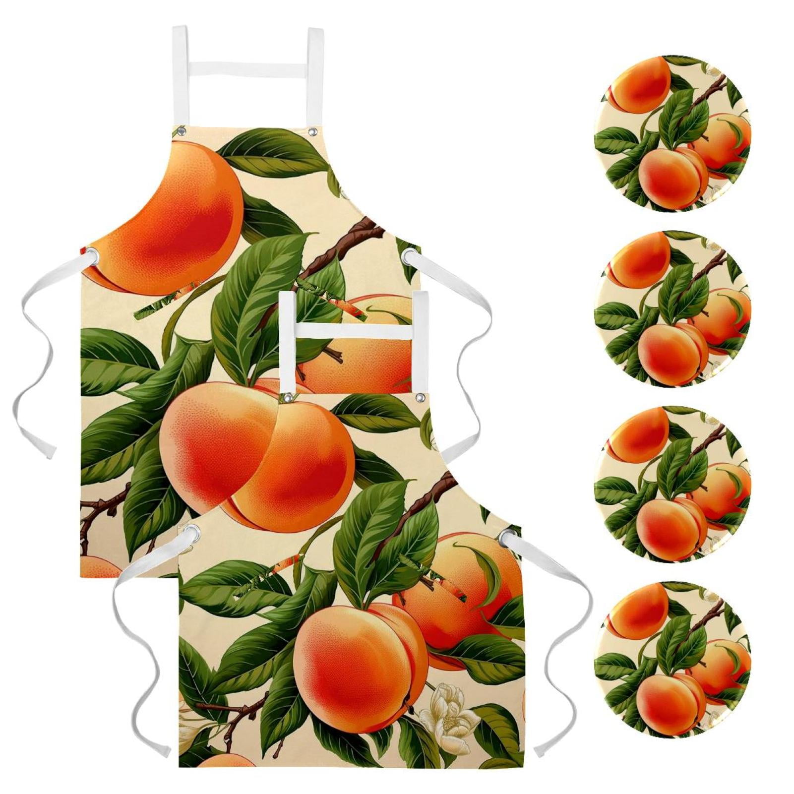Aprons for Women Men Chef With Pockets - 2 Pack Bright Peaches ...