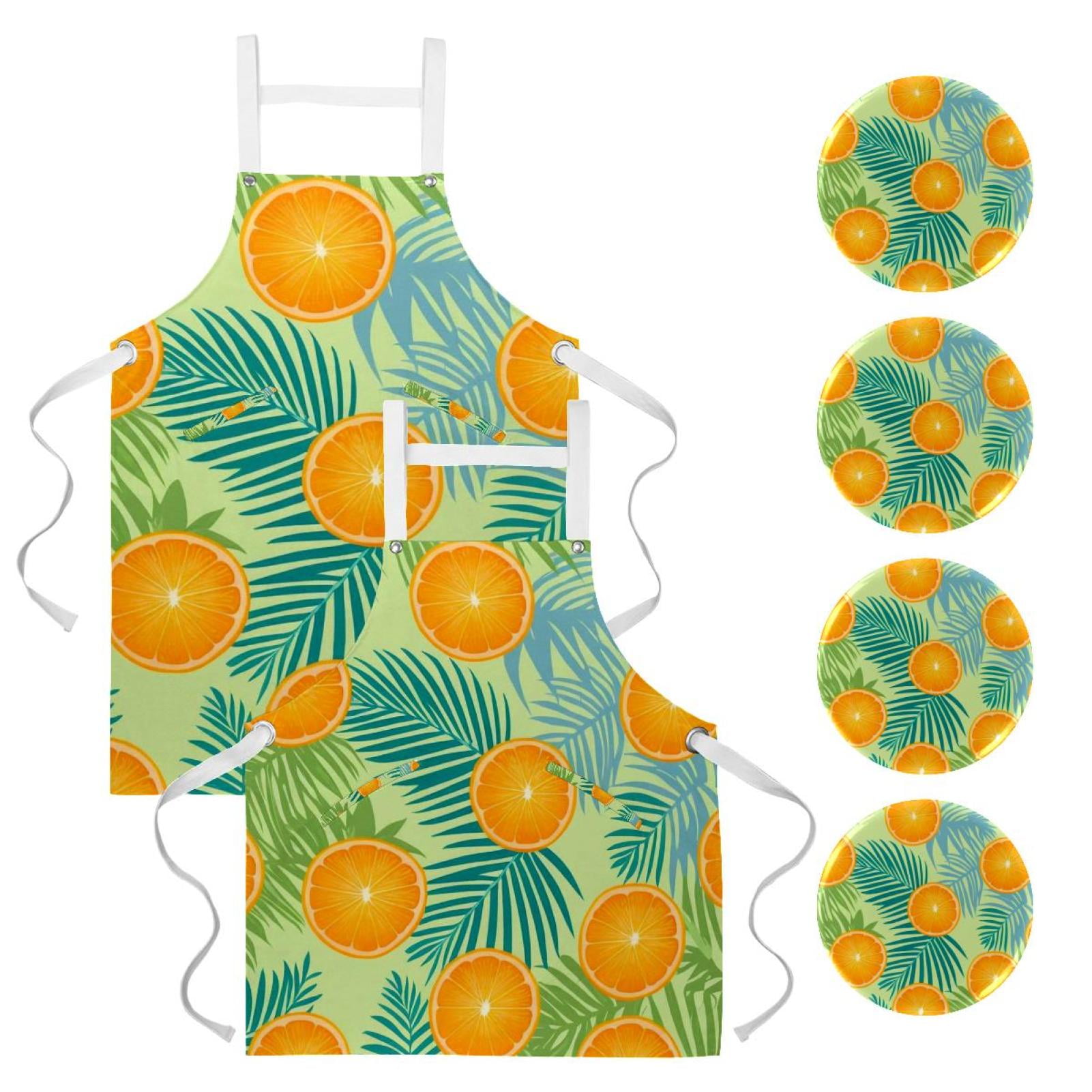 Aprons for Women Men Chef With Pockets - 2 Pack Colored Leaves ...