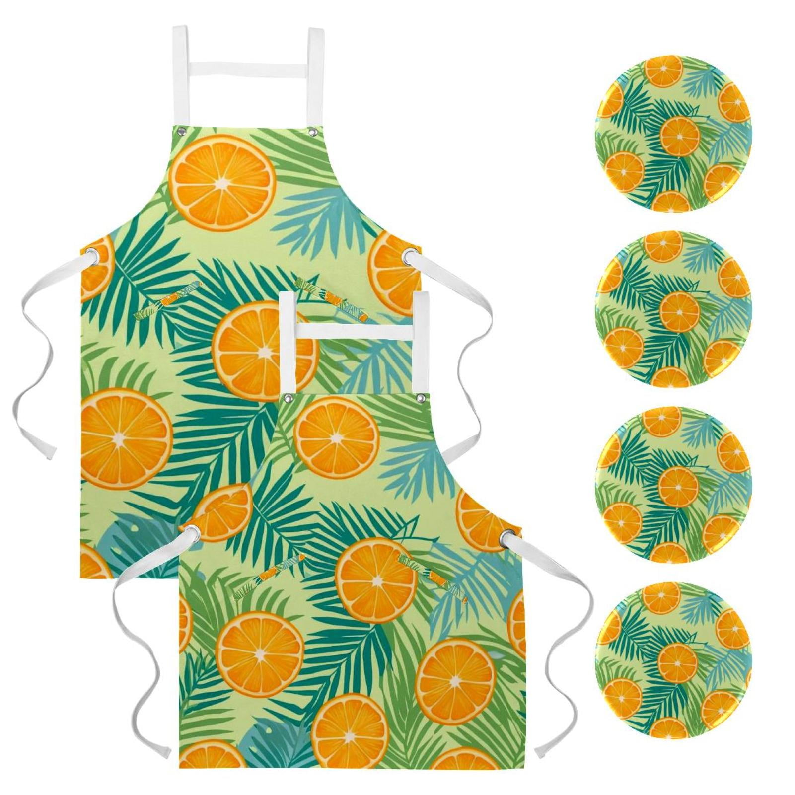 Aprons for Women Men Chef With Pockets - 2 Pack Colored Leaves ...