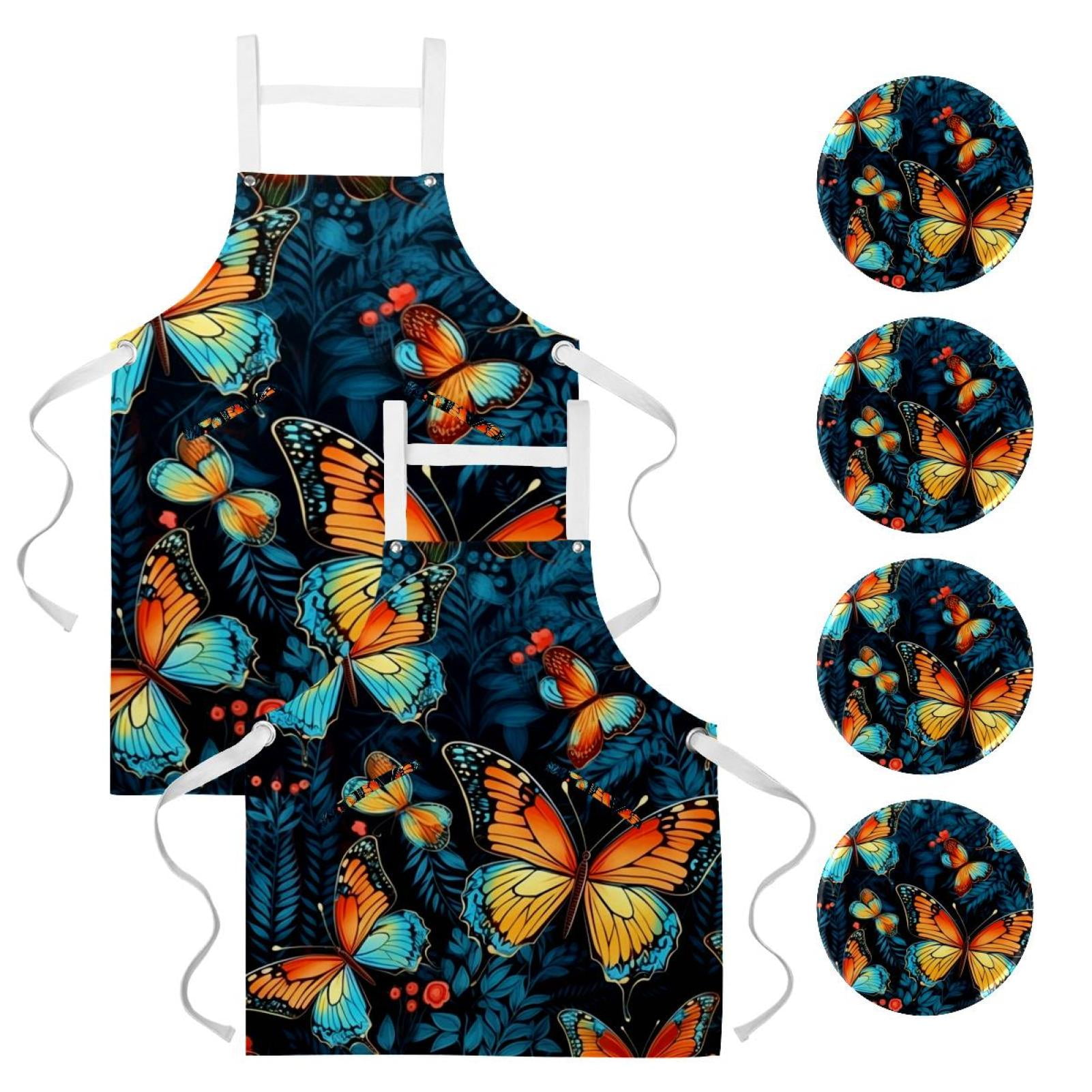 Aprons for Women Men Chef With Pockets - 2 Pack Jungle Colored ...