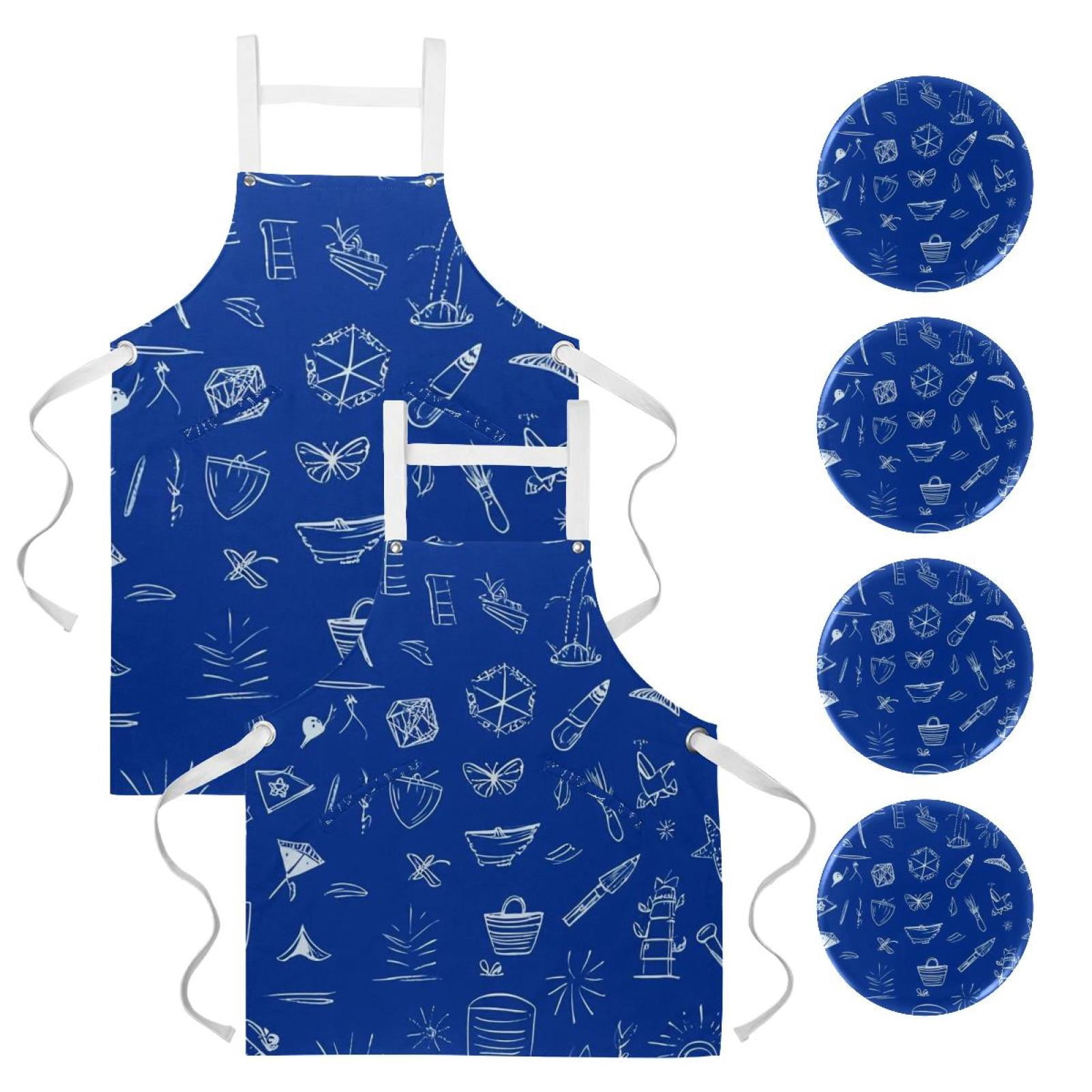 Aprons for Women Men Chef With Pockets - 2 Pack Watermelon Ice Cream ...