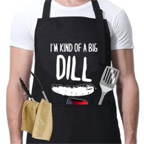 Adjustable BBQ Cooking Grilling Chef Apron for Men with Pockets Black ...