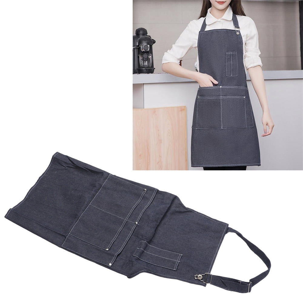Aprons for Men Women with Large Pockets, Waterproof Cotton Canvas Heavy ...