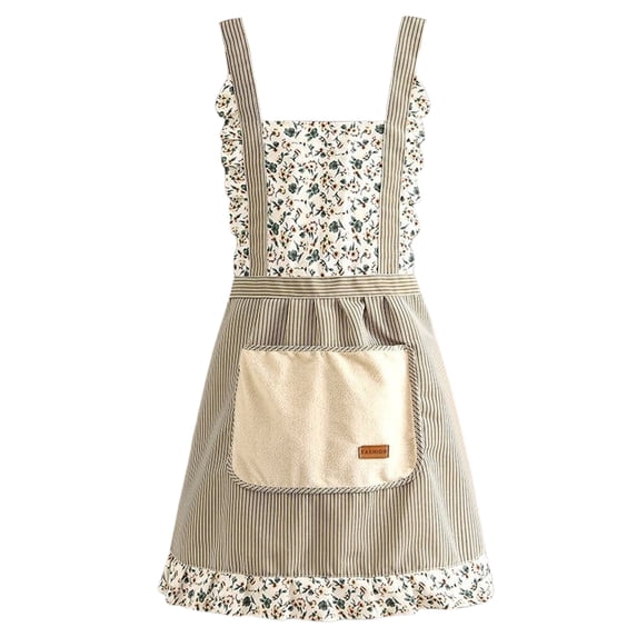 Aprons for Women with Pockets,Floral Kitchen Cooking Aprons,Waterproof ...