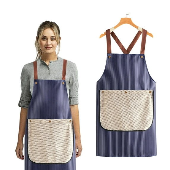 Aprons for Women with Pockets, Removable Bib Multi Functional Hand ...