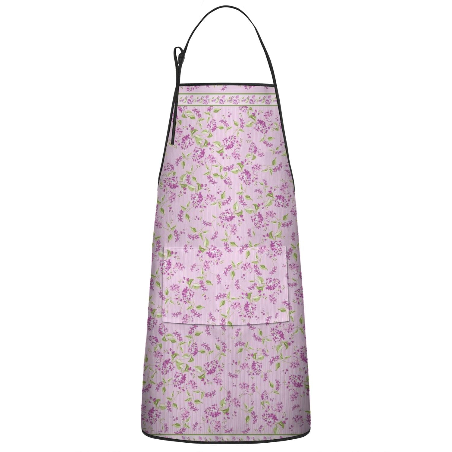 Aprons with Pockets Lavender Lilac Flower Cooking Kitchen Aprons Cool ...