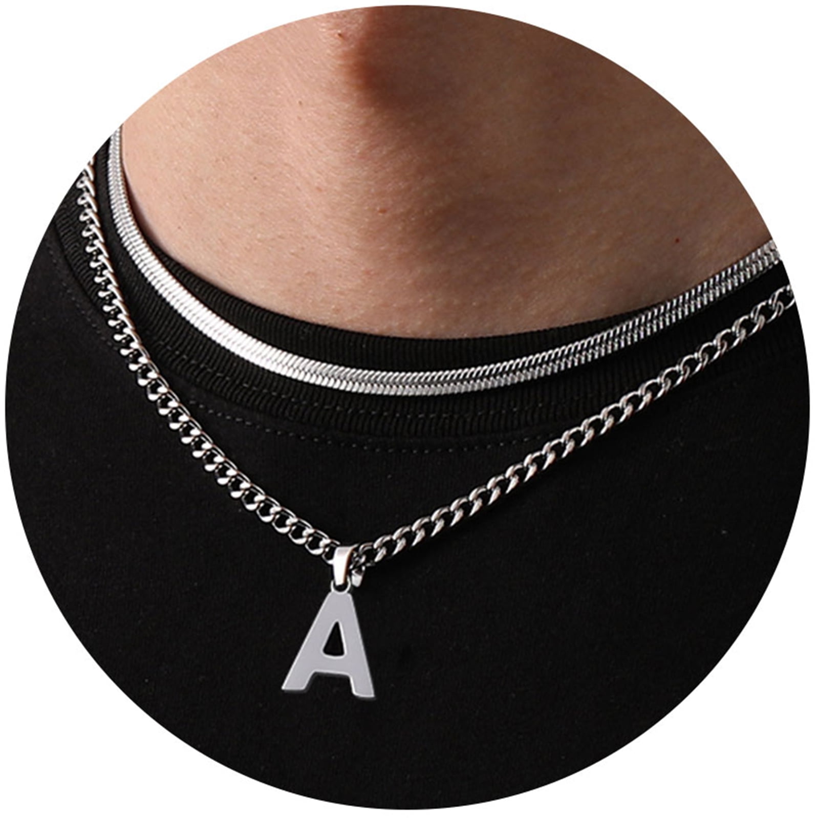 Apsvo 2pcs Men Chain Necklaces,18 Inch Herringbone Link Chain and 20 ...