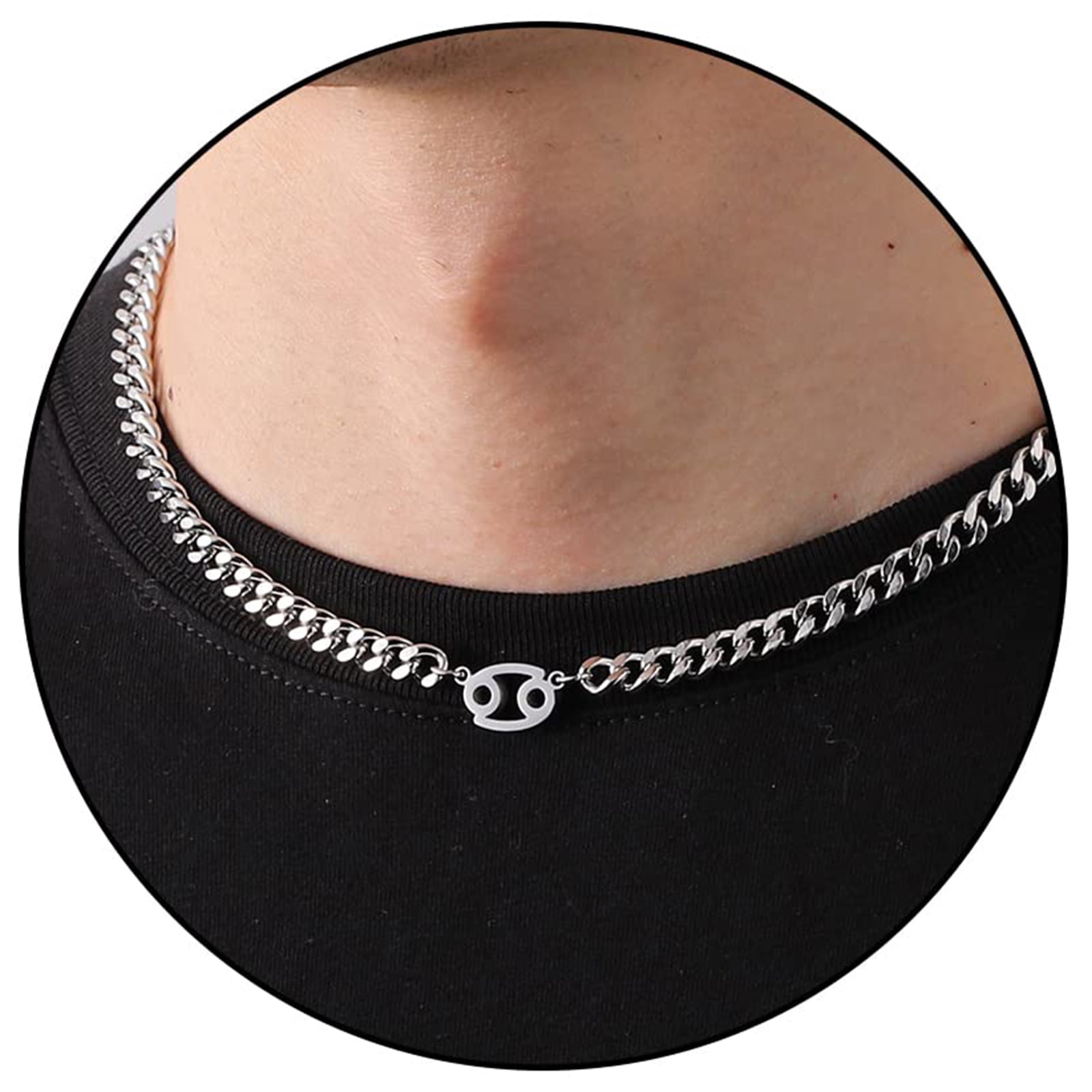 Apsvo Silver Cancer Constellation Horoscope Astrology Zodiac Necklace ...